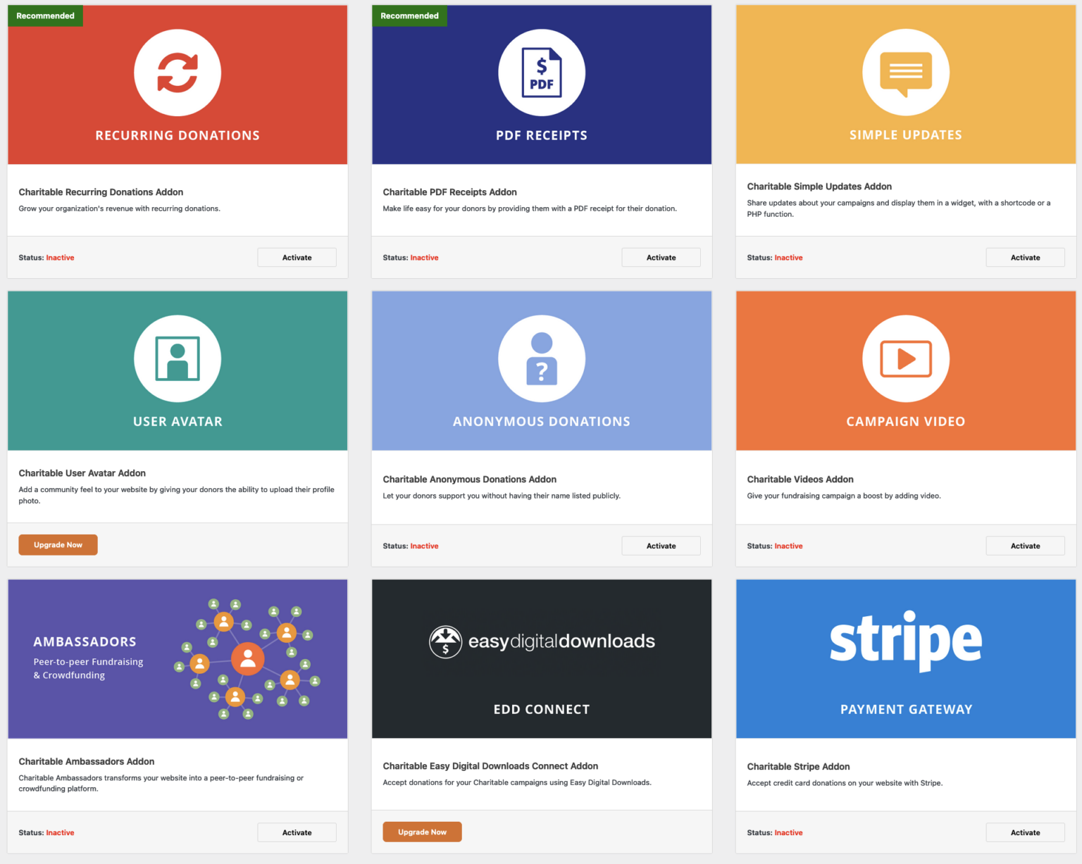 How to install and activate Charitable extensions | Charitable