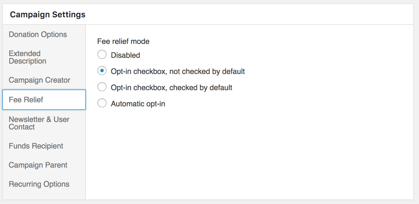 Charitable Fee Relief | Charitable