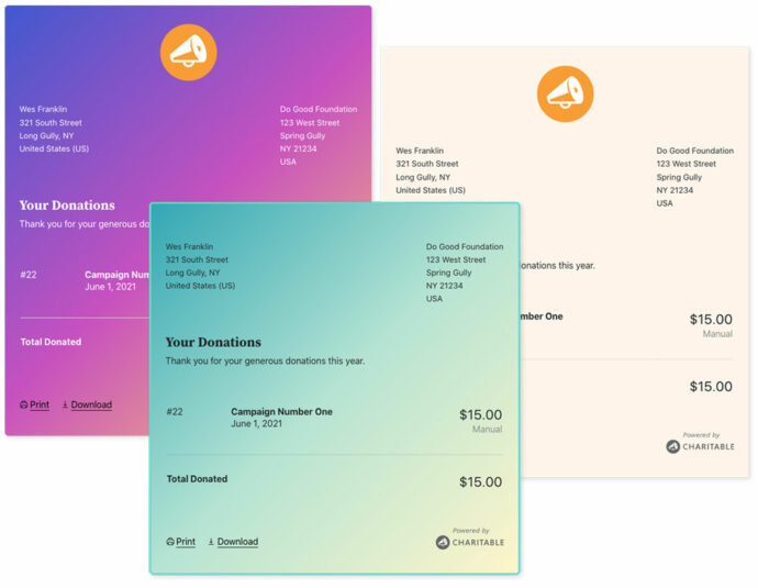 Charitable Annual Receipts | Charitable